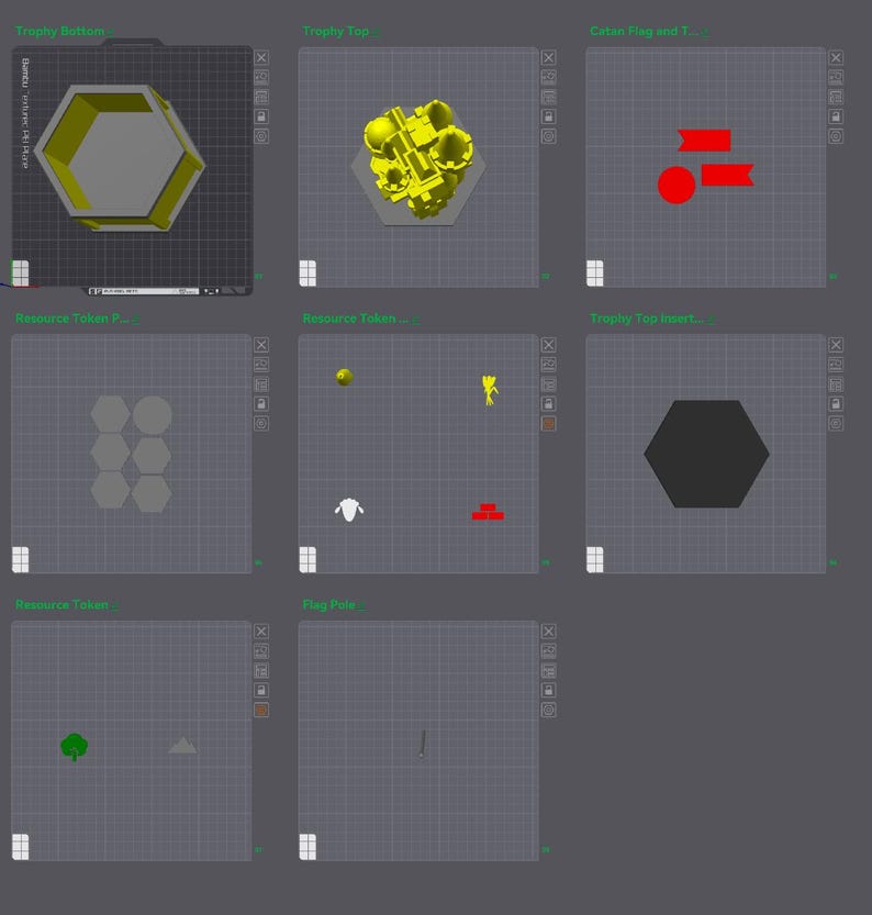 Catan Trophy Digital STL & Bambu 3MF Files for 3D Printing - Settlers ...