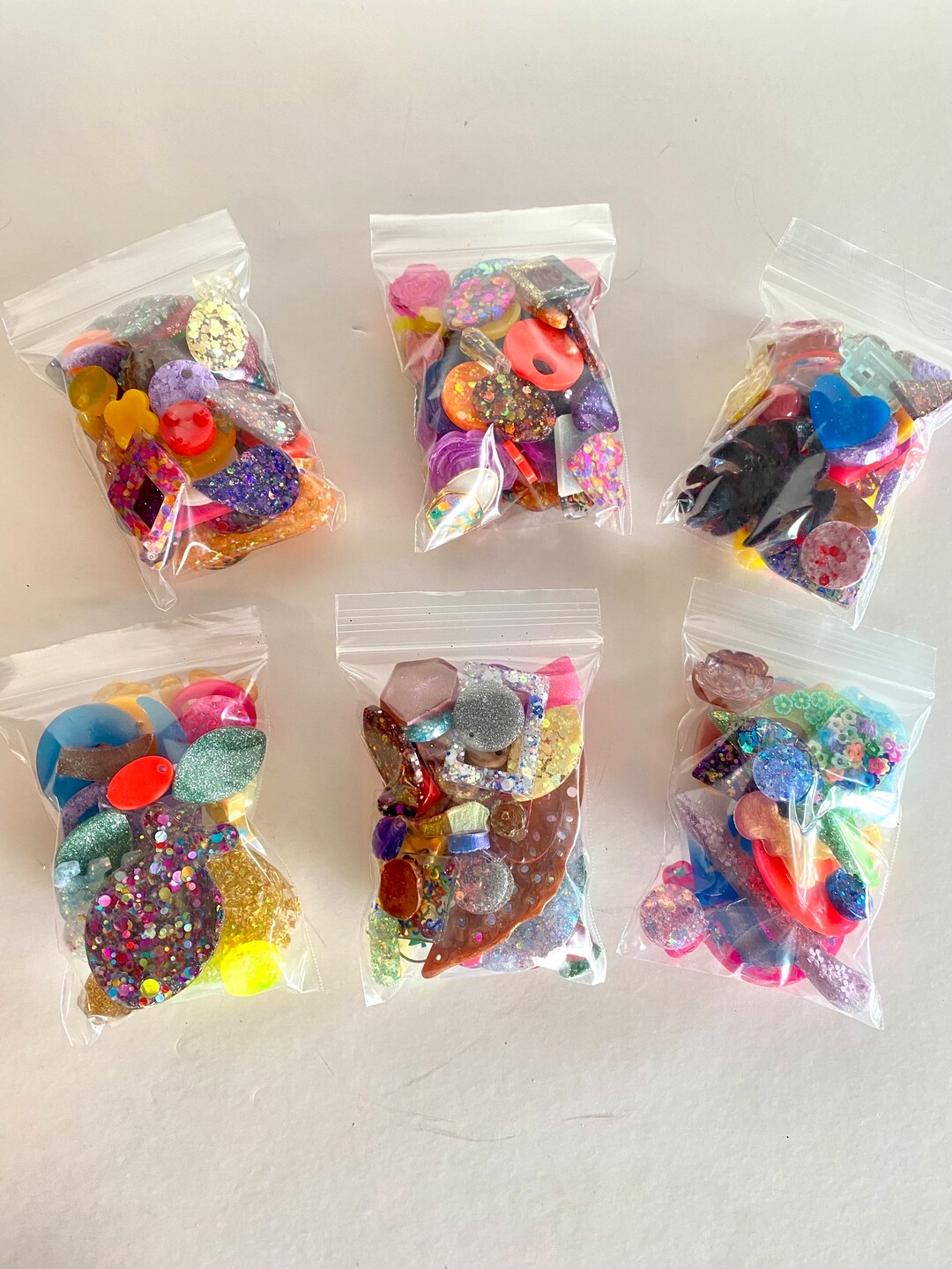 Glitter Resin Pieces: Mixed Shapes & Colors for Crafts - Etsy