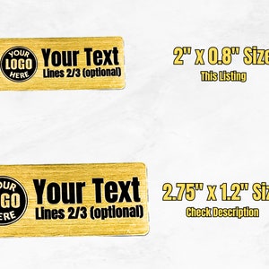 Premium Custom Metal Nametags, With Pin or Magnet Backing, Gold, Rose ...