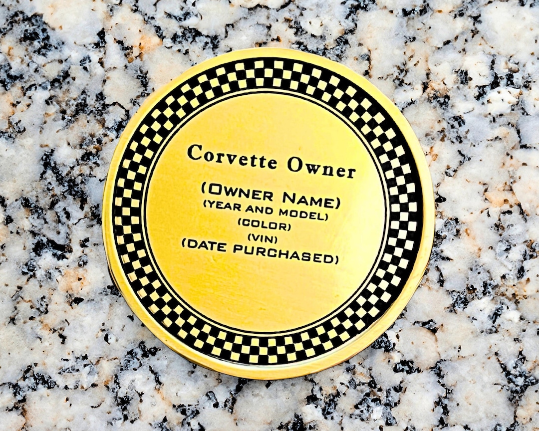 Corvette Owners Coin, C8, C7, C6, C5, C4, C3, C2, C1, Collectible Coin ...