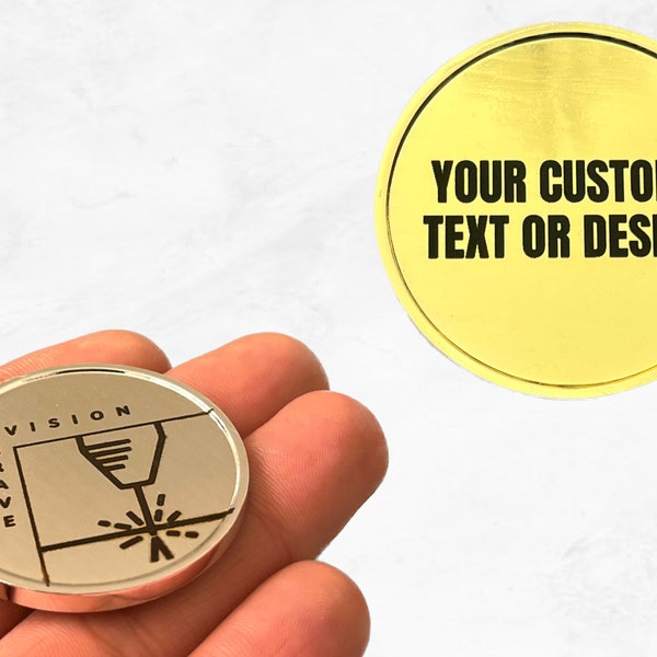 Custom Coins Bulk Laser Engraved - Etsy