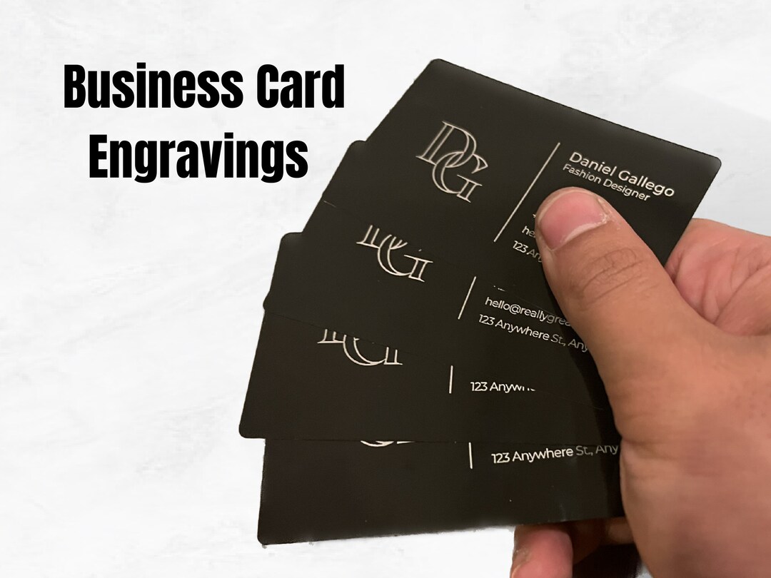 Engraved Business Cards, Personalized Laser Engraved Professional ...