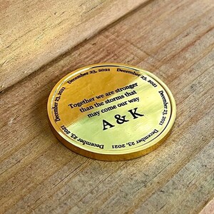 Personalized Laser Engraved Couples Coin: Wedding Favor Keepsake - Etsy
