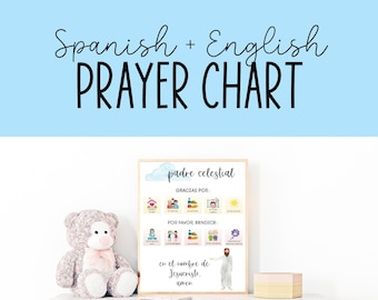 Weekly Prayer Chart for Kids and Preschoolers, Printable, Visual ...