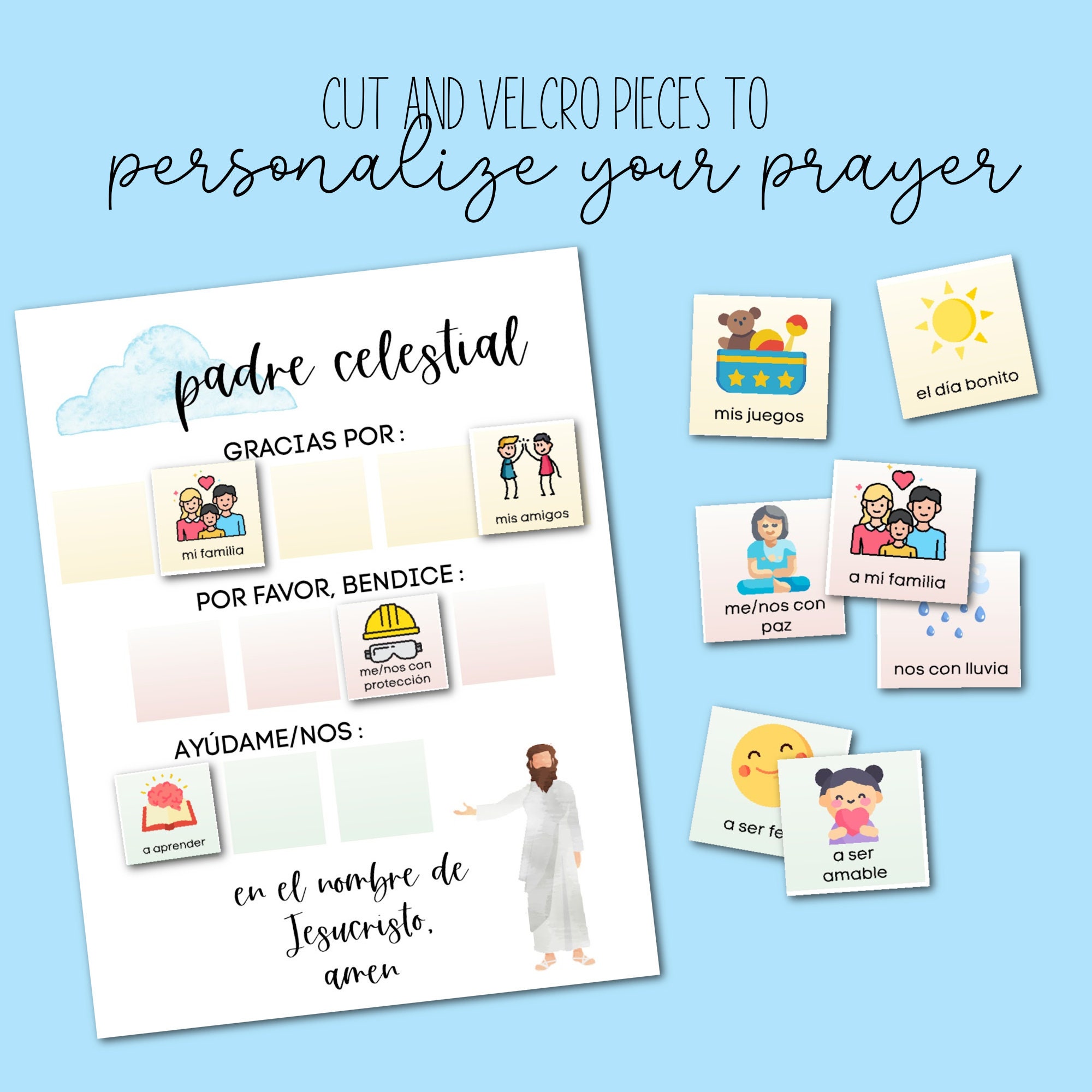 Spanish/english Prayer Chart for Kids - Etsy