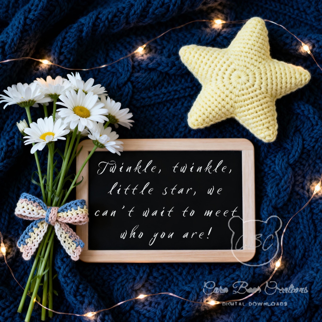 Twinkle Star Pregnancy Announcement | Neutral Baby Reveal Digital ...