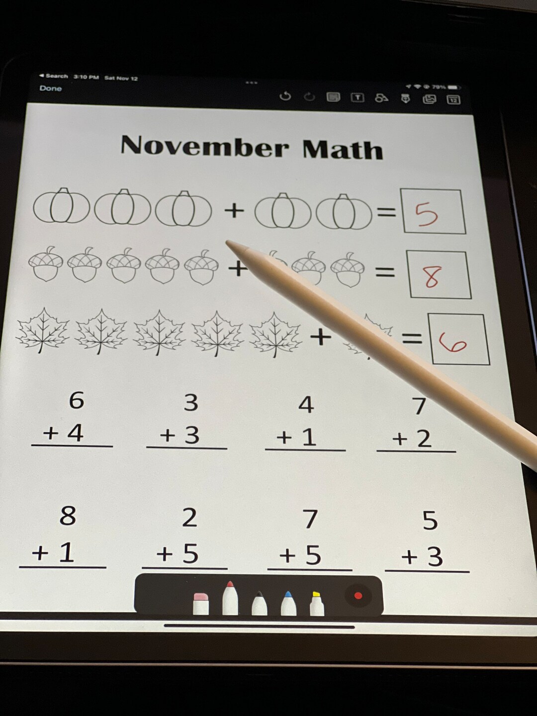 November 1st Grade Math Worksheets - Etsy