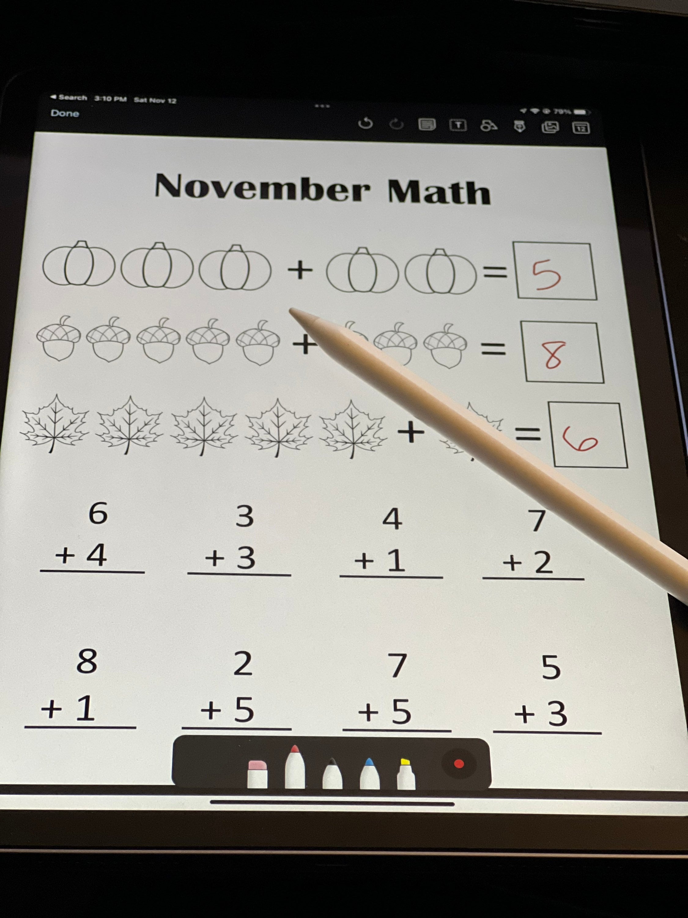 November 1st Grade Math Worksheets - Etsy