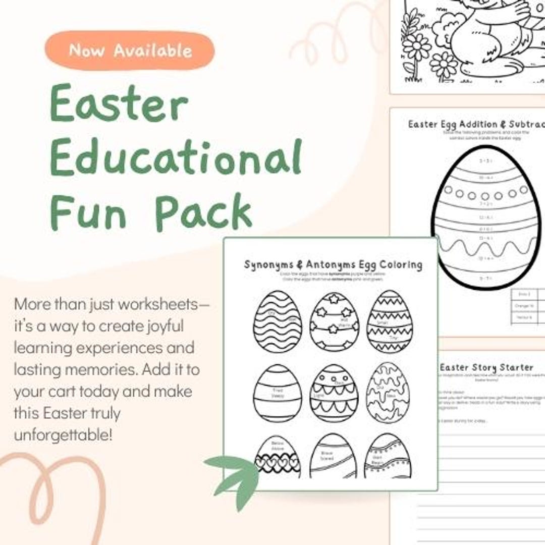 Easter Educational Fun Pack | Printable Easter Activities | Math ...