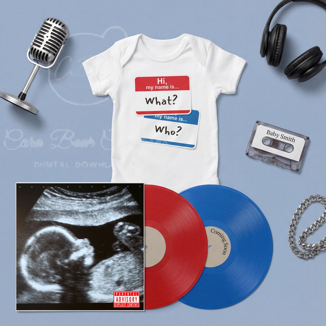 Slim Shady Inspired Baby Announcement | Rap Baby Reveal | Editable ...