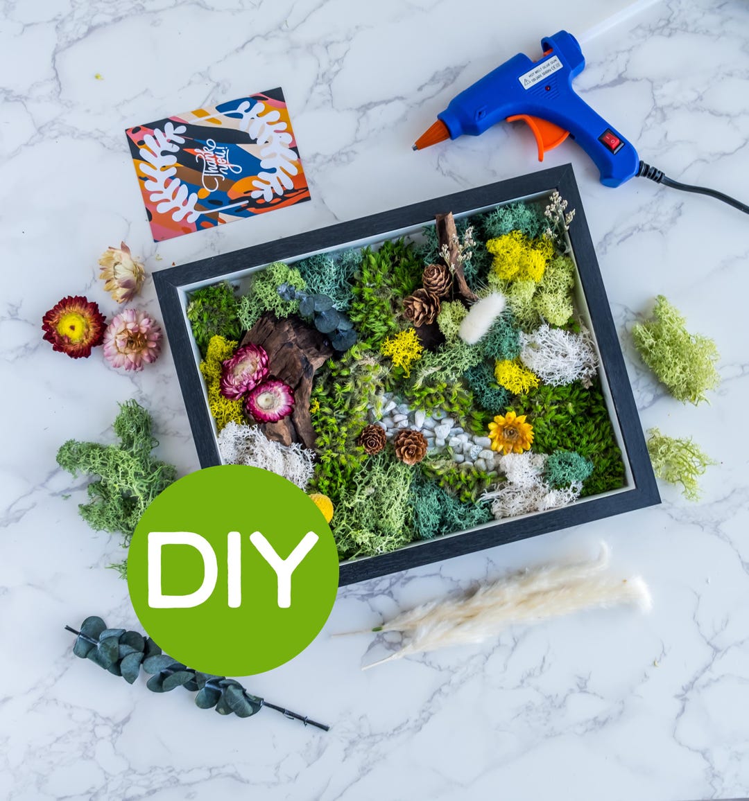 Diy Premium Moss Wall Art Kit | Nature Lover Gift | Adult Craft Gift ...