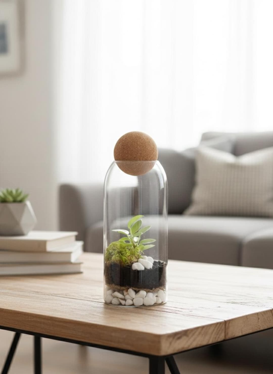 Complete Closed Terrarium Kit With Live Plants & Moss – Bioactive ...