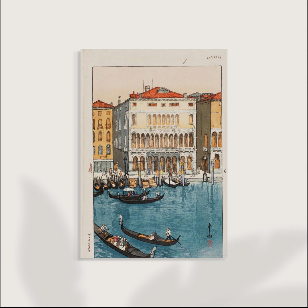 Vintage Japanese Venice Landscape Art – Yoshida Canal Print | Shin ...