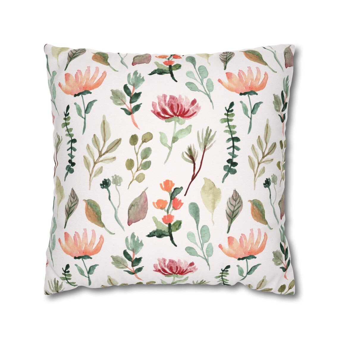 Watercolor Flower Pattern Pillow Case - Etsy