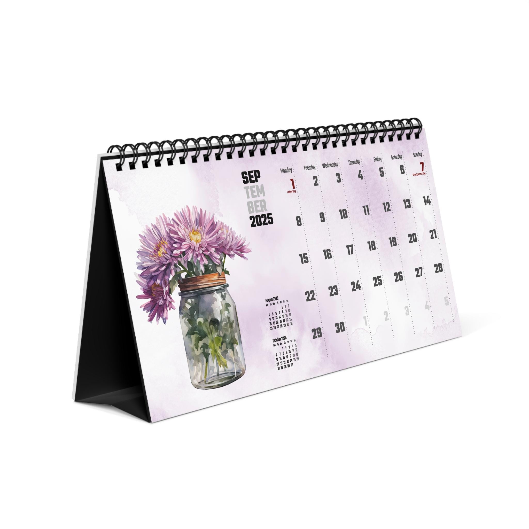 2025 Bouquets in a Jar Desk Calendar, Botanical Design Calendar, New ...