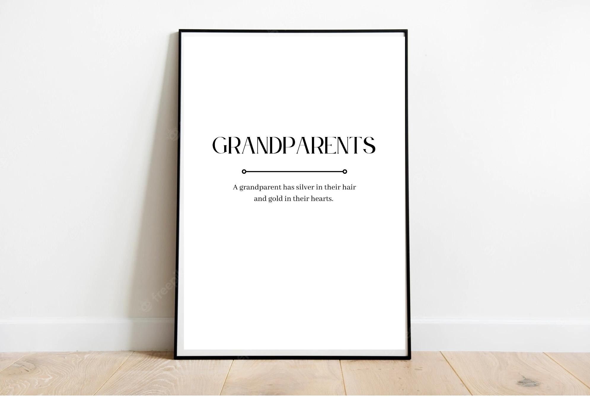 GRANDPARENTS DEFINITION MEANING Printable Wall Art Digital - Etsy Canada