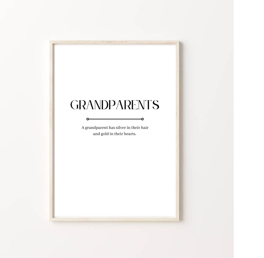 GRANDPARENTS DEFINITION MEANING Printable Wall Art Digital Download ...