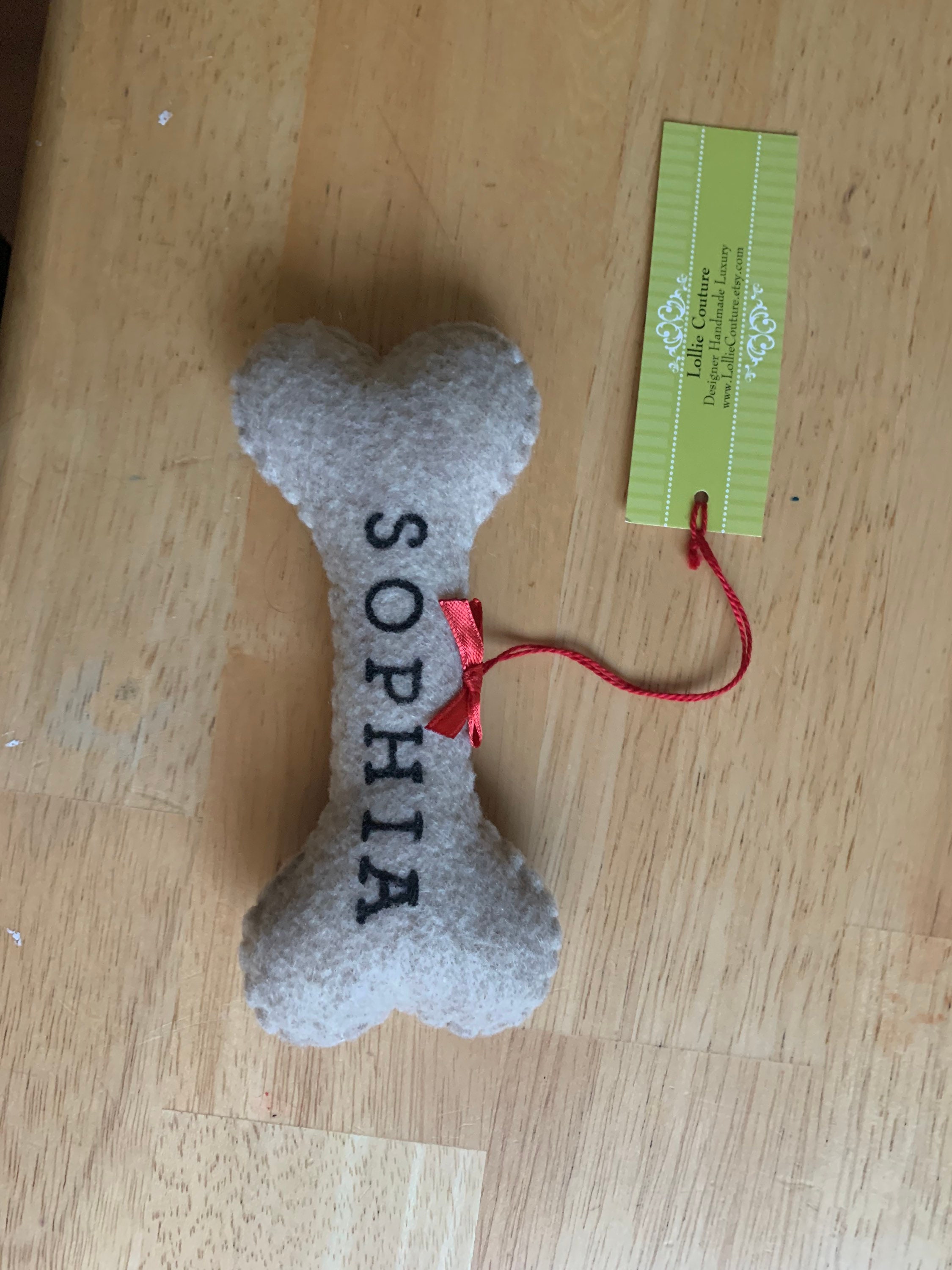 Personalized Wool Felt Dog Bone Ornament Christmas Tree Holiday Gift ...