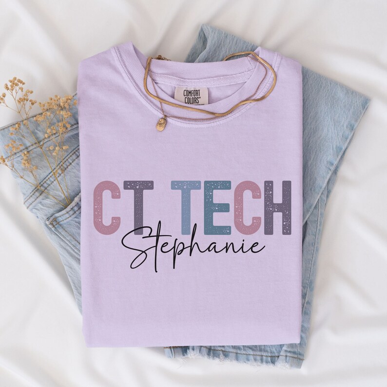 Personalized CT Tech Shirt With Name, Comfort Colors Custom CT ...