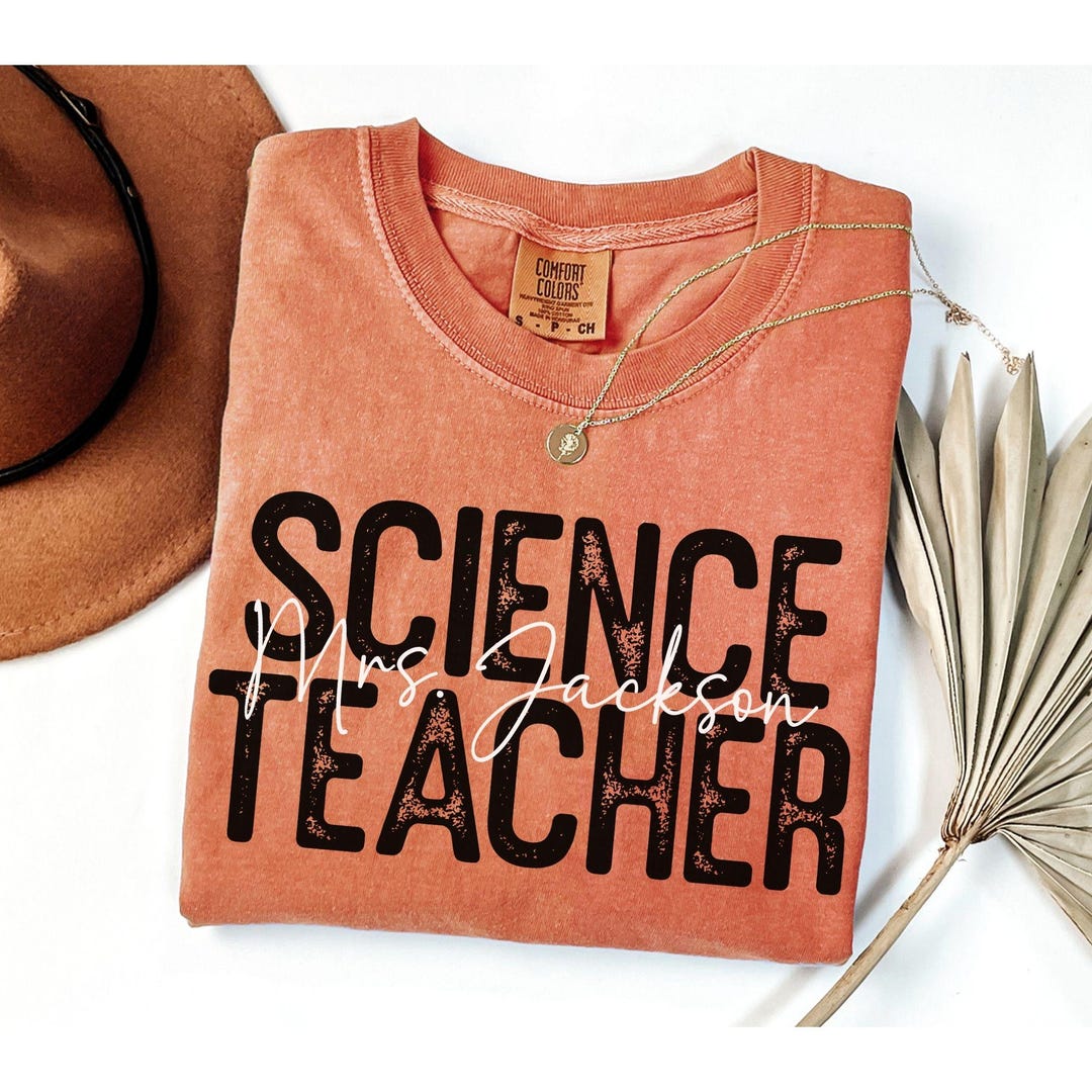 Science Teacher Shirt, Personalized Last Name Science Teacher Gift ...