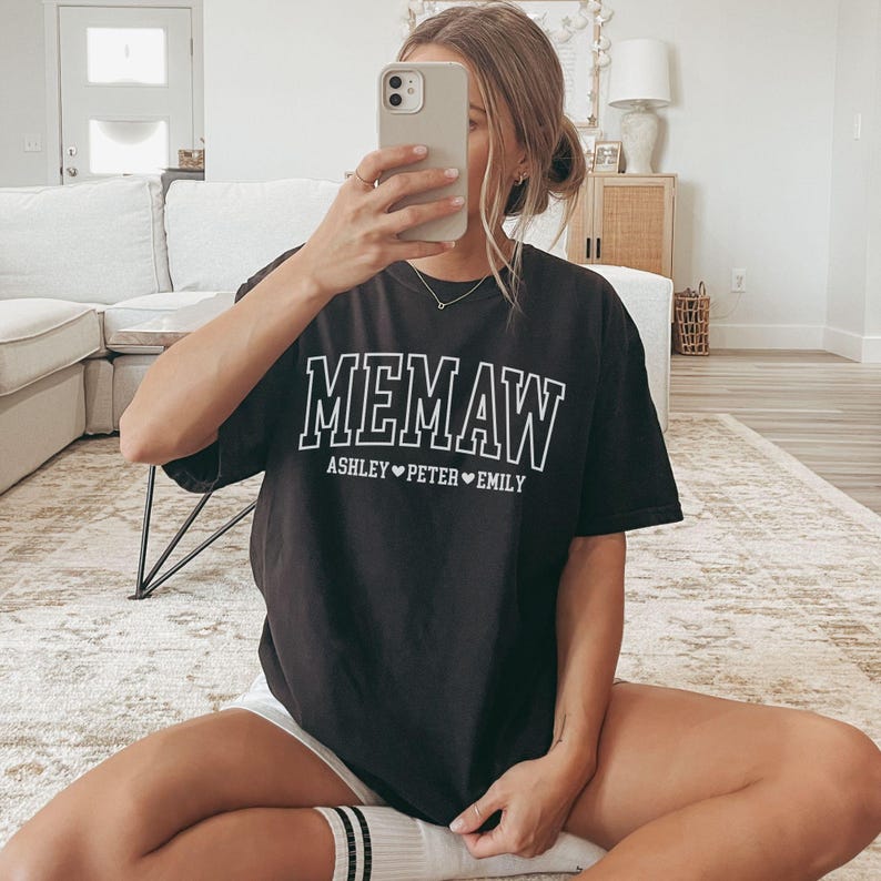 Personalized Memaw Shirt Gift From Grandkids, Custom Memaw Gift With ...