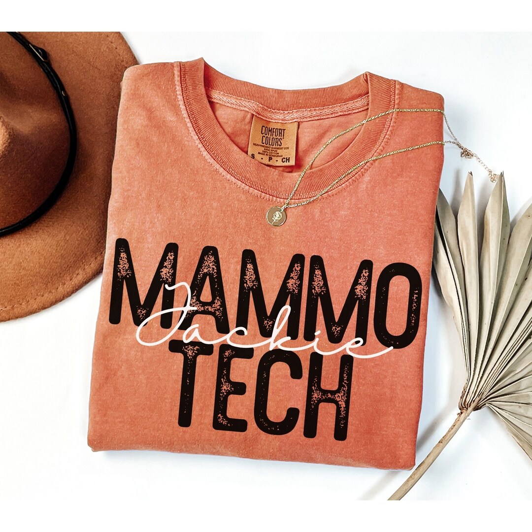 Personalized Mammo Tech Shirt, Vintage Style Custom Name Mammo ...
