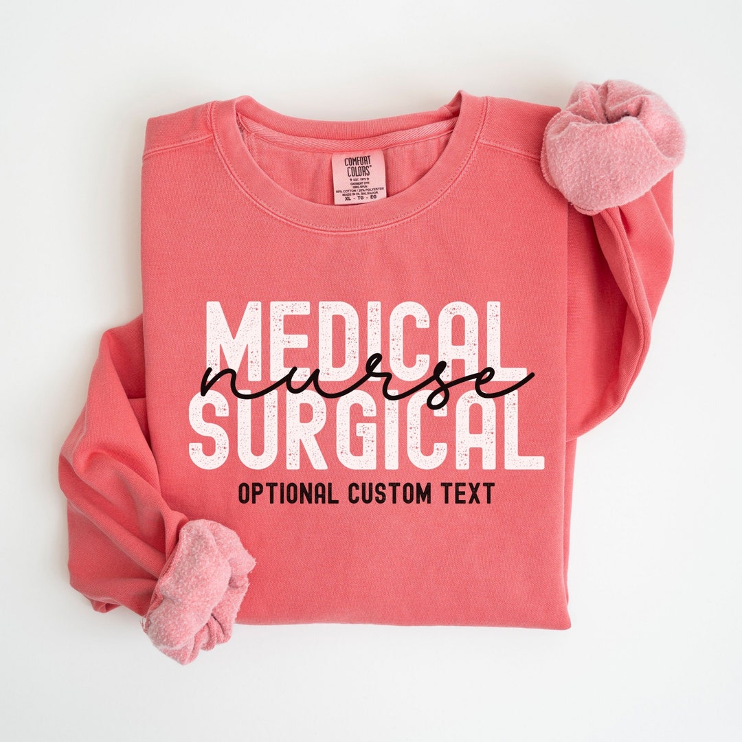Personalized Med Surg Nurse Sweatshirt, Custom RN Med Surg Crewneck ...