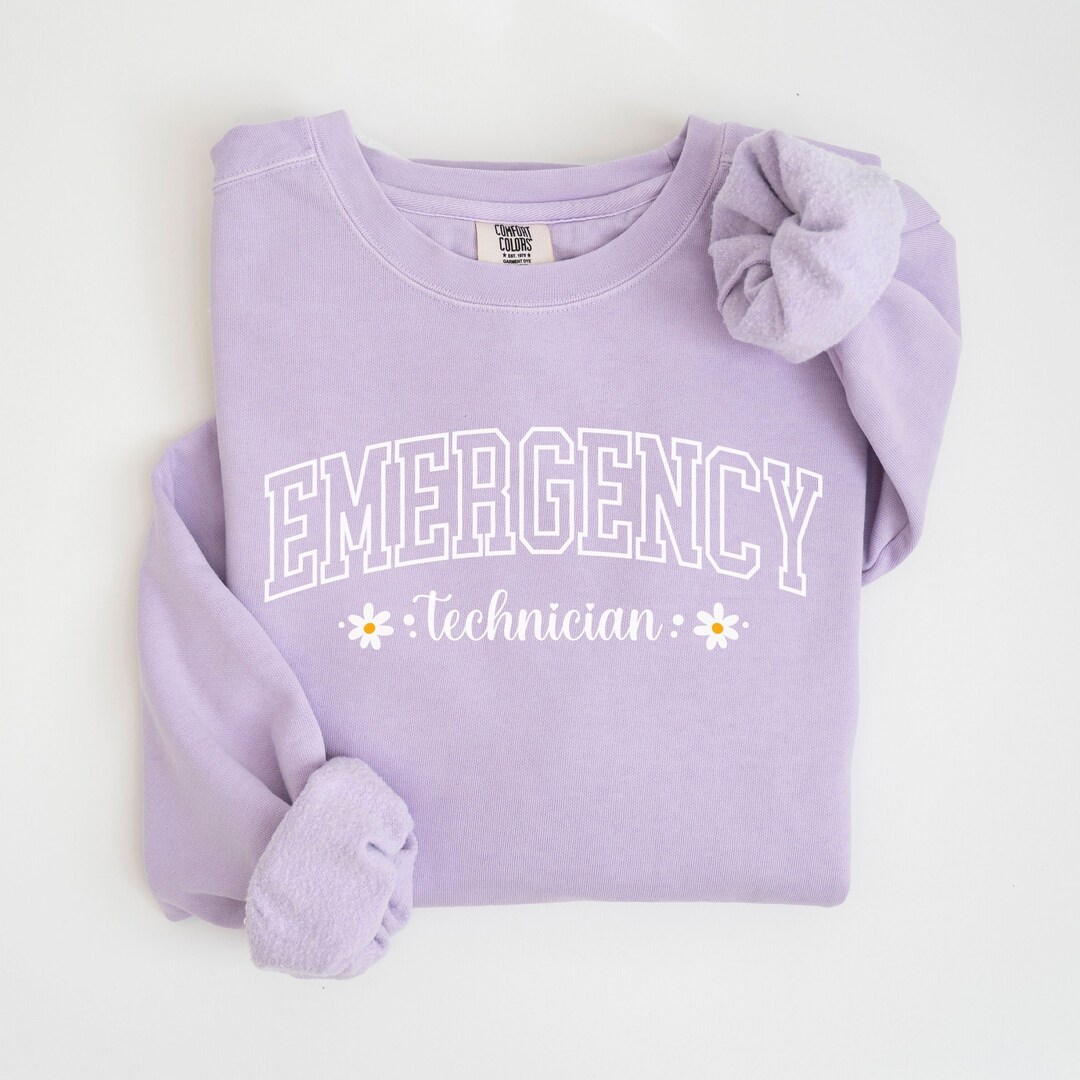 Emergency Tech Sweatshirt, Comfort Colors ER Tech Sweatshirt, Emergency ...