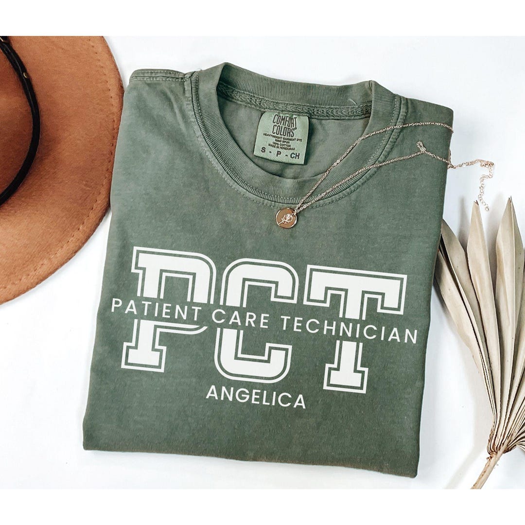 Personalized PCT Shirt, Comfort Colors® Patient Care Technician Tshirt ...