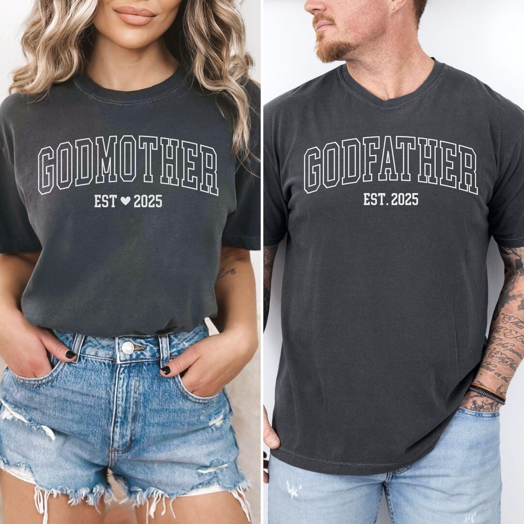Personalized Godparents Shirt, Comfort Colors Matching Godmother ...