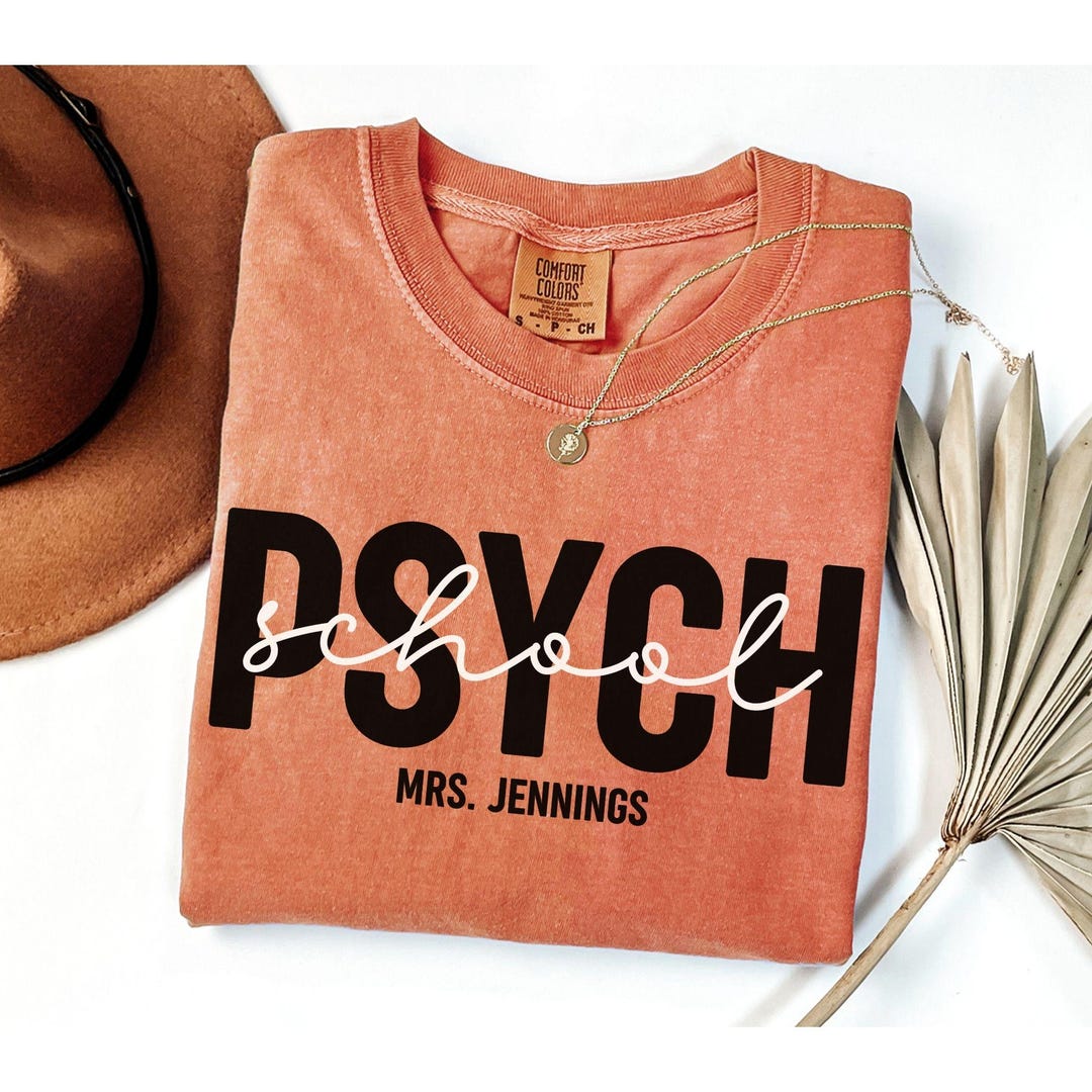Personalized School Psych Shirt, Comfort Color® School Psychologist ...