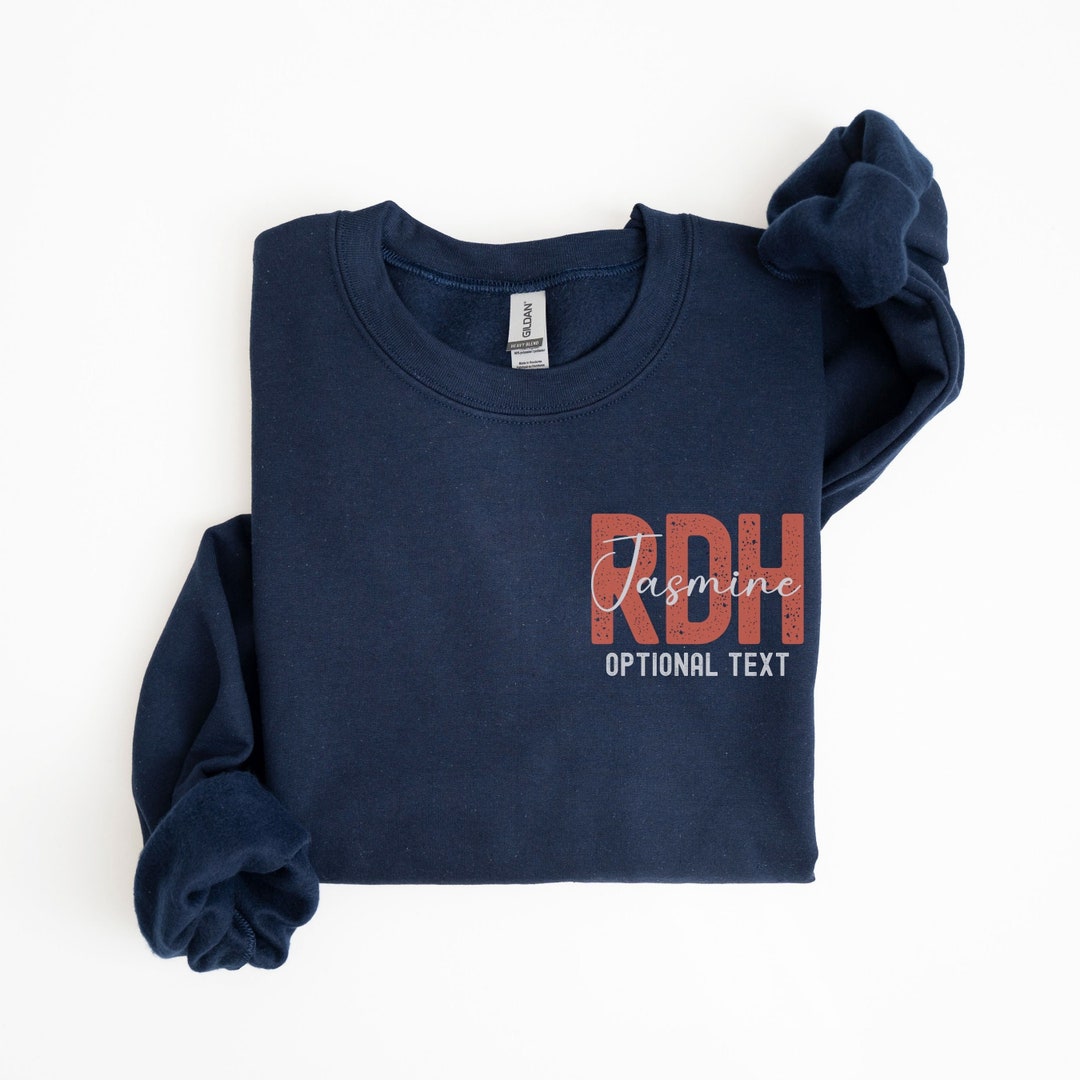 Personalized RDH Sweatshirt, Custom Name Registered Dental Hygienist ...