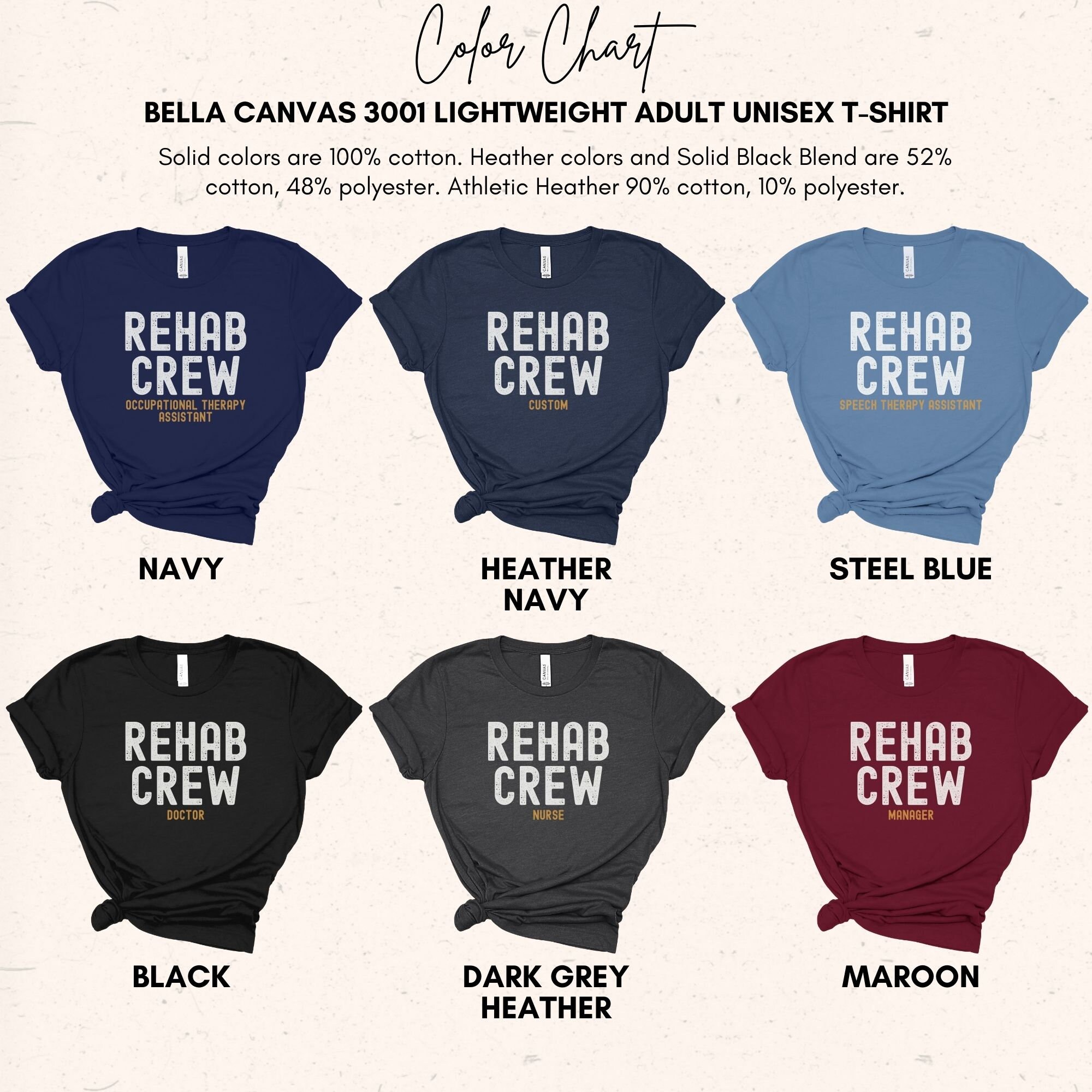 Custom Rehab Crew Shirt Personalized Rehab Group Shirt for Work ...