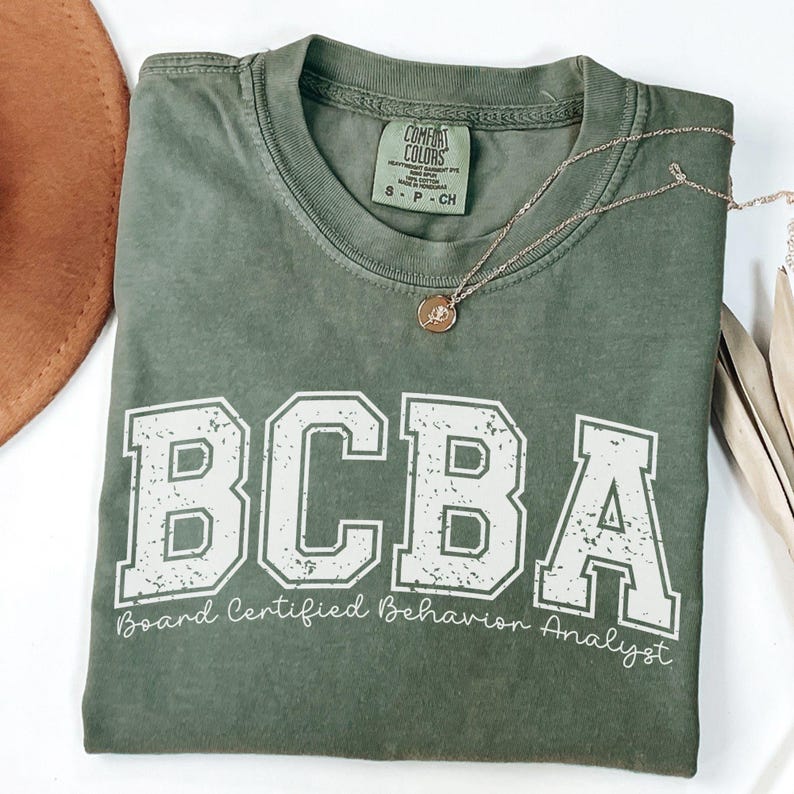 Comfort Colors BCBA Shirt Vintage Style Board Certified Behavior ...