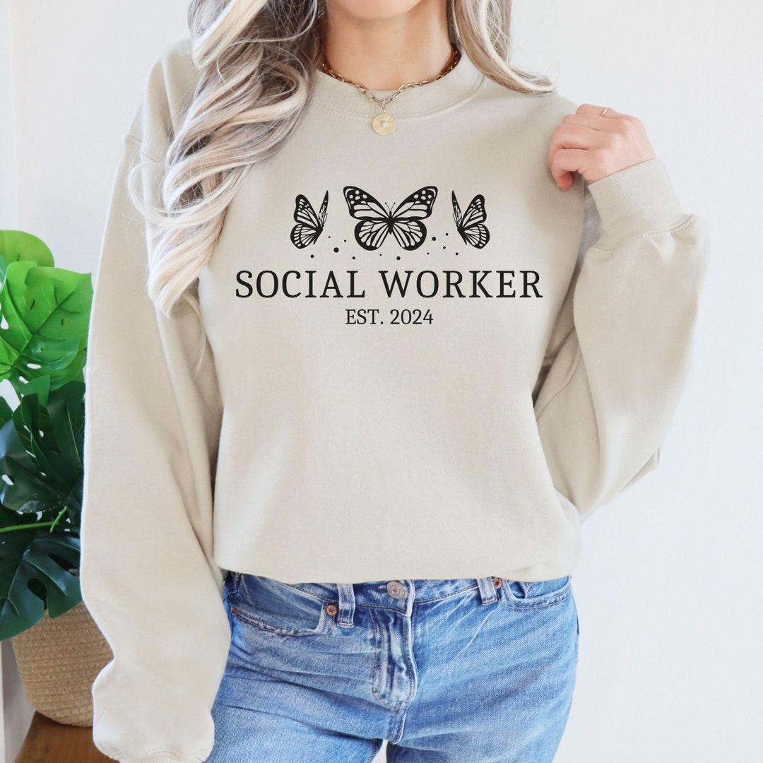 Personalized Social Worker Sweatshirt, Custom Social Work Sweater ...