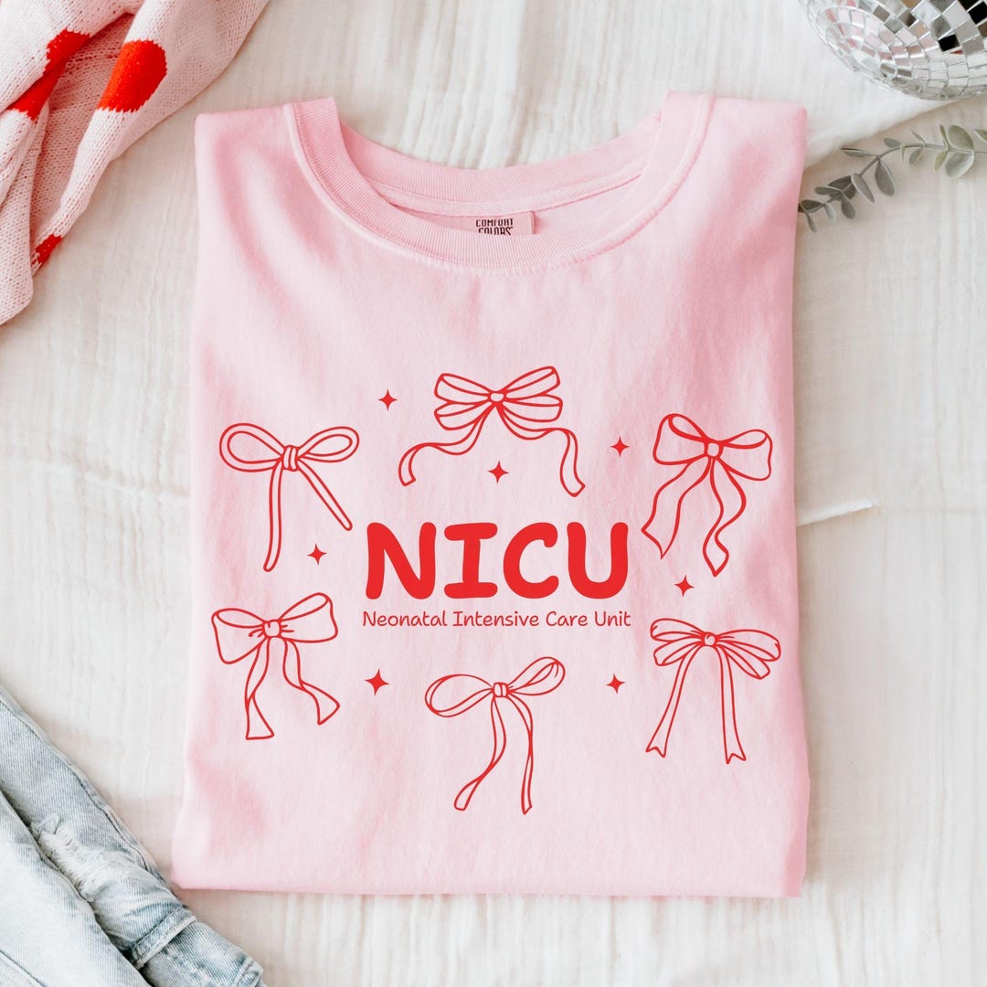 NICU Nurse Shirt, Comfort Colors® Neonatal ICU Nurse Tshirt, NICU Nurse ...