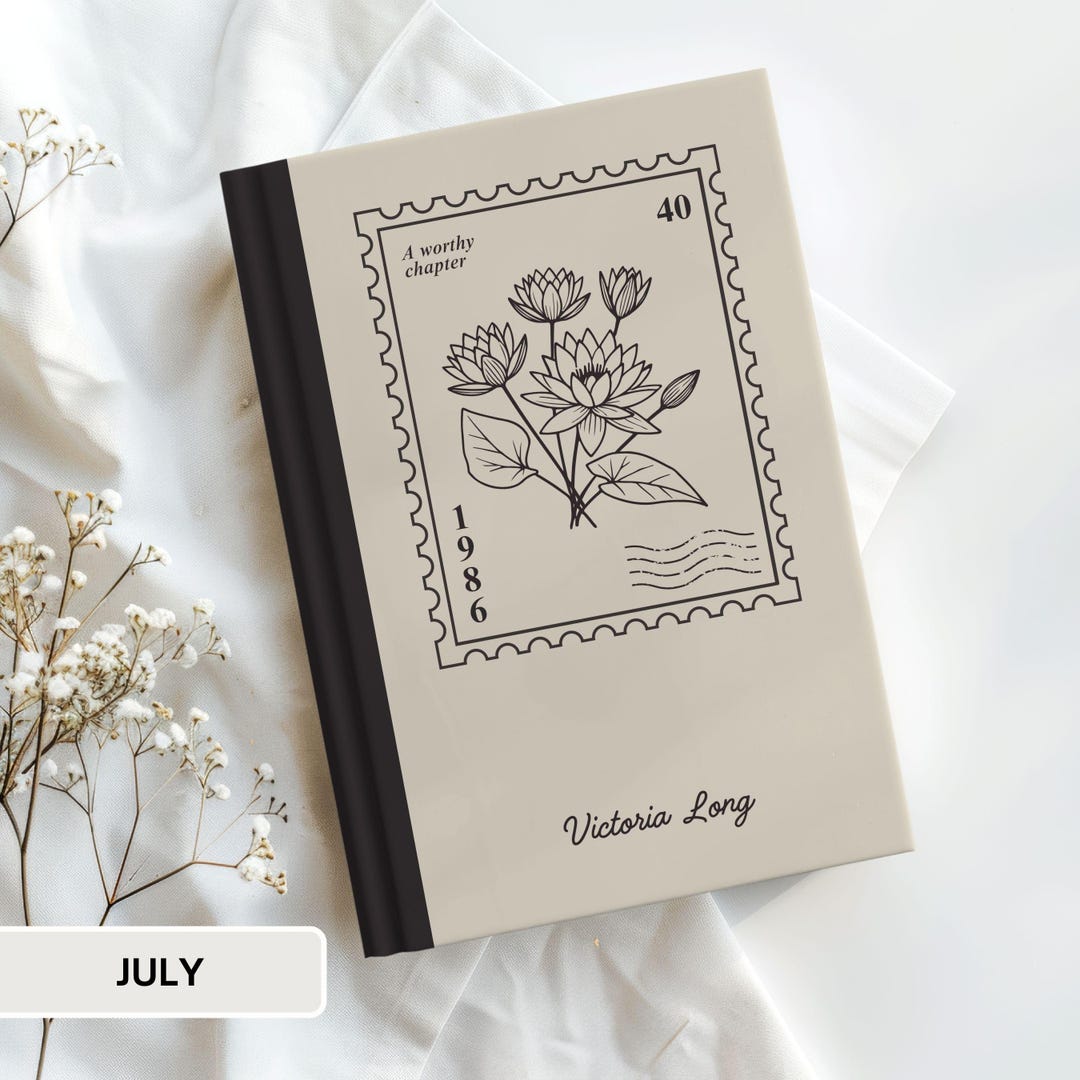 Birth Flower Journal, Personalized Birthday Gift Notebook, Custom Name ...