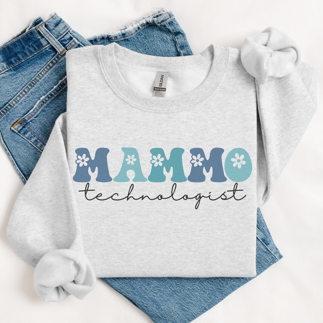 Floral Mammo Technologist Sweatshirt, Mammo Tech Crewneck, Mammography ...