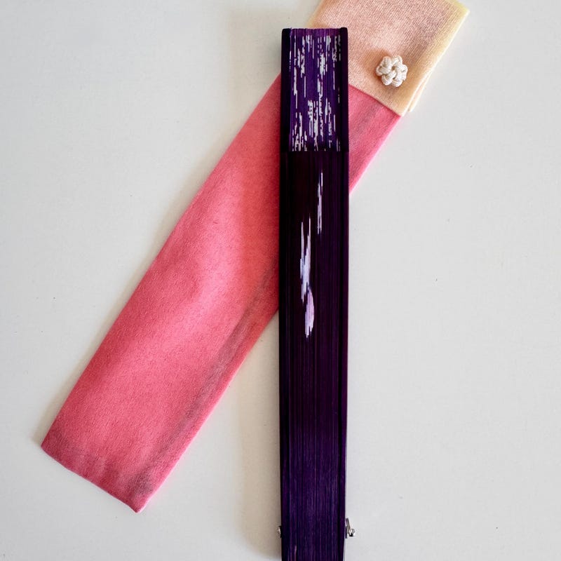 Large Purple Hand Fan - Etsy