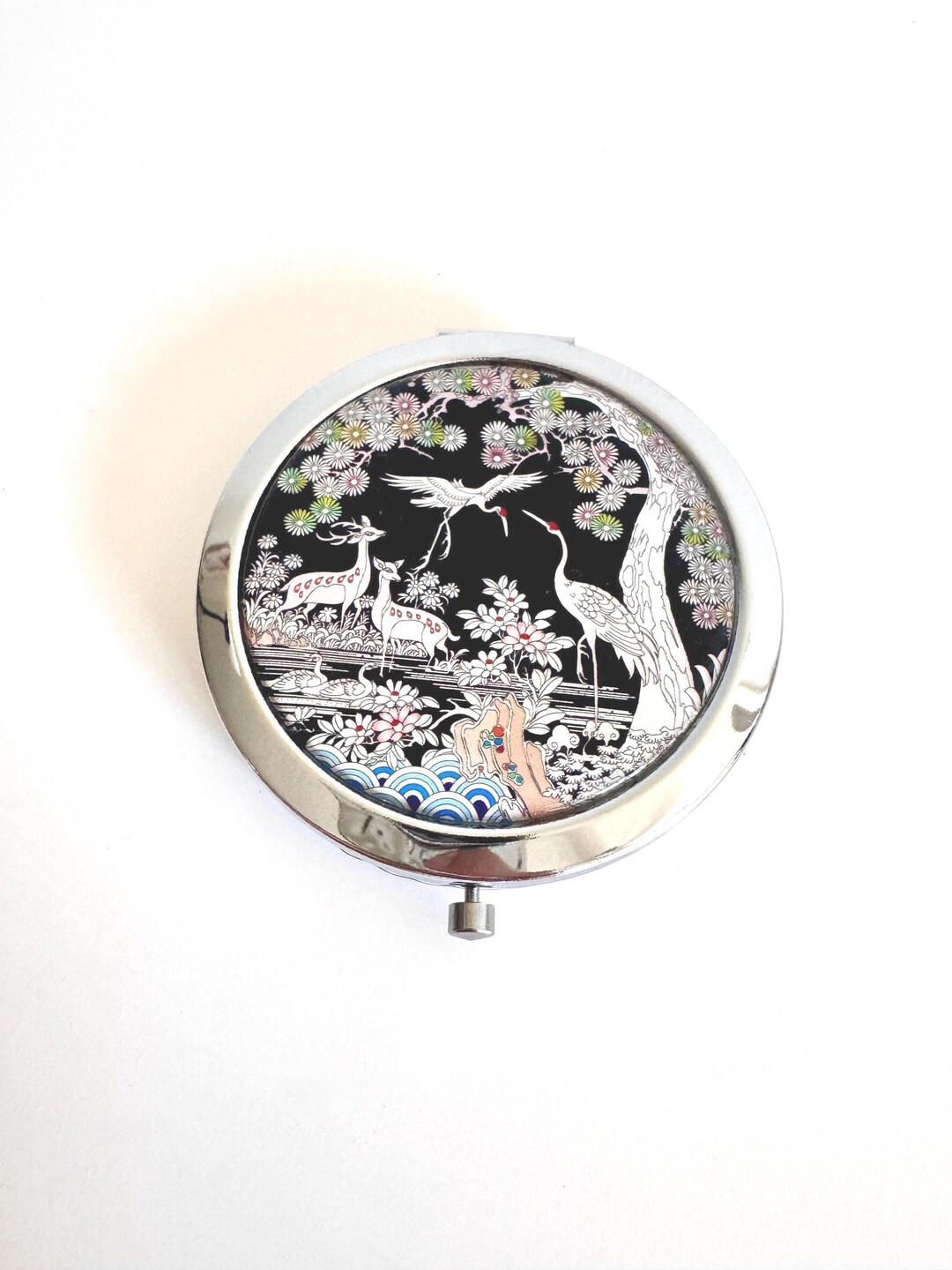Korean Hand Mirror With Shibjangsaeng Design | Cultural Compact Mirror ...