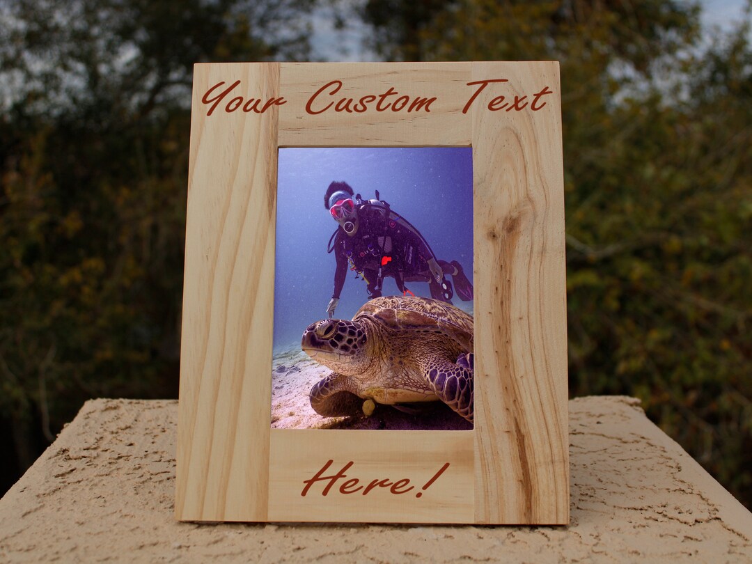Handmade Custom Engraved and Personalized Wood Picture Frame Great Gift ...
