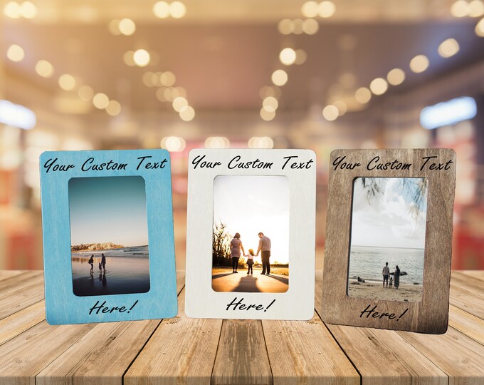 Create Your Own Personalized Picture Frame 4x6 Engraved Custom Wood ...