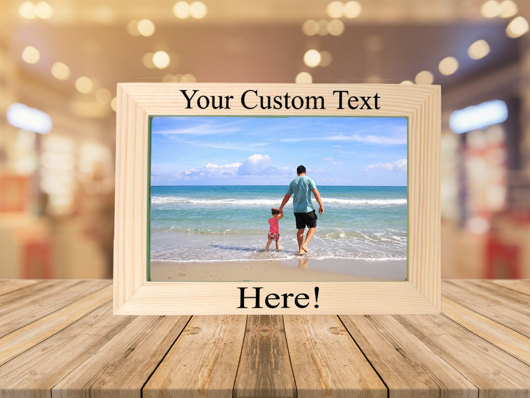 Handmade Custom Engraved and Personalized Wood Picture Frame 4x6 Great ...