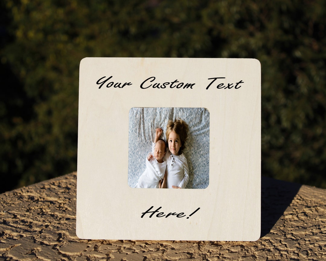Handmade Custom Engraved and Personalized Wood Picture Frame 3.7x3.7 ...