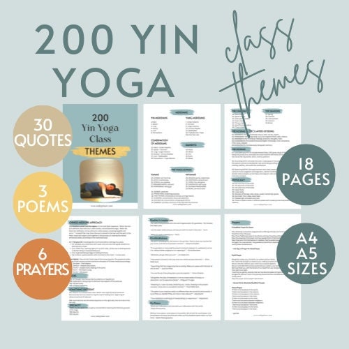 200 Yin Yoga Class Themes Yoga Class Themes Yin Yoga Sequence Yoga ...
