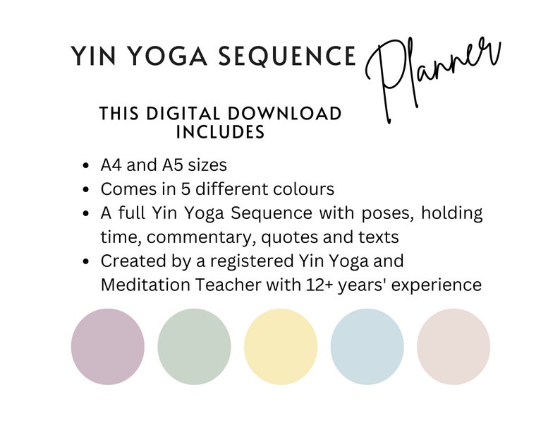 Yin Yoga Sequence Planner Yoga Class Sequence Yin Yoga Class Theme Yoga ...
