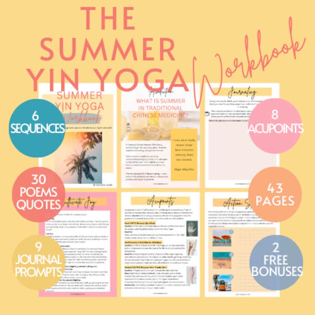 The Summer Yin Yoga Workbook | Yin Yoga | Yin Yoga Sequences |yoga ...