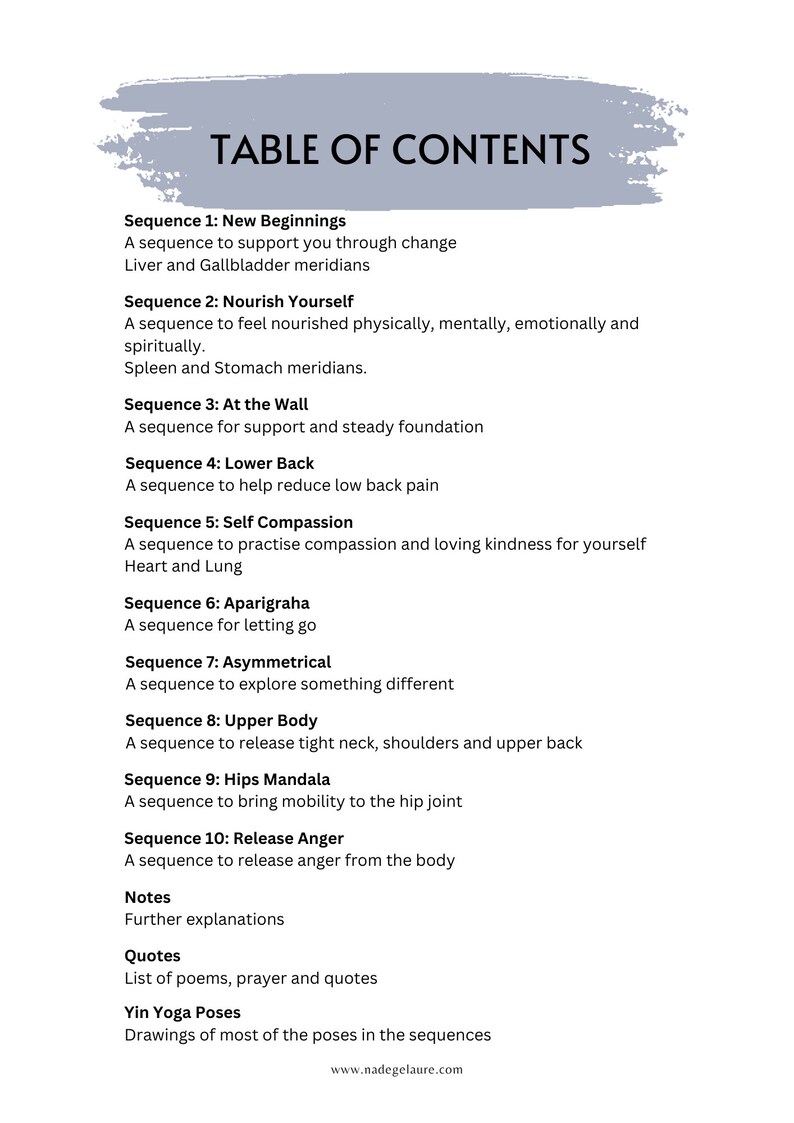 10 Yin Yoga Class Sequences: Themes, Poses, Plans (digital Download) - Etsy