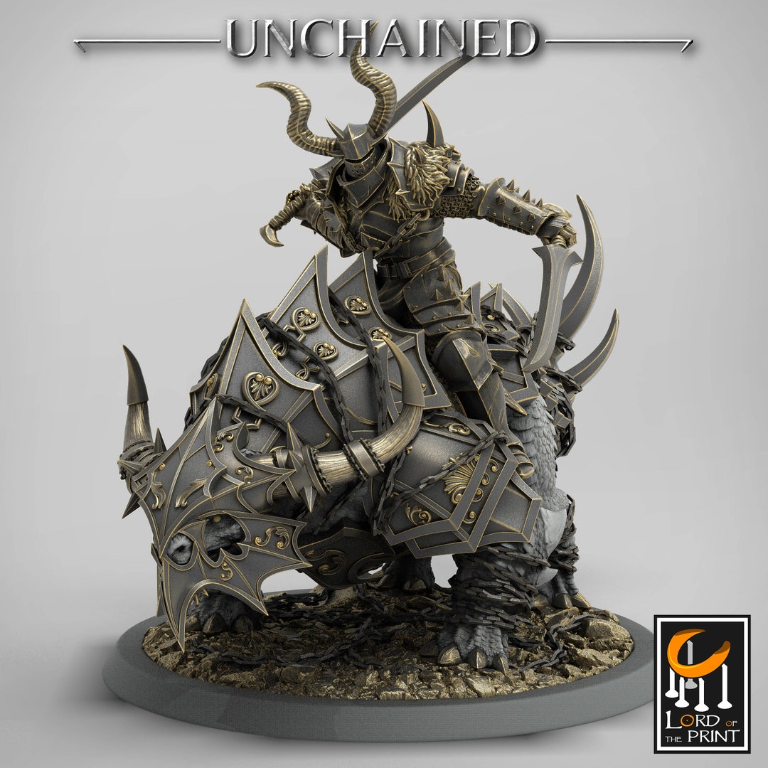 Araki Dual Sword Wielder | Mounted Soldier | Unchained | 3D Resin ...