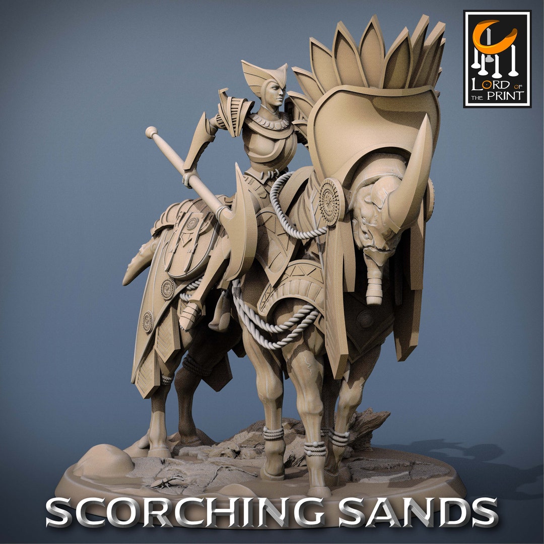 Egyptian Mounted Axe 2 Scorching Sands 3D Resin Printed 32mm Scale Lord ...